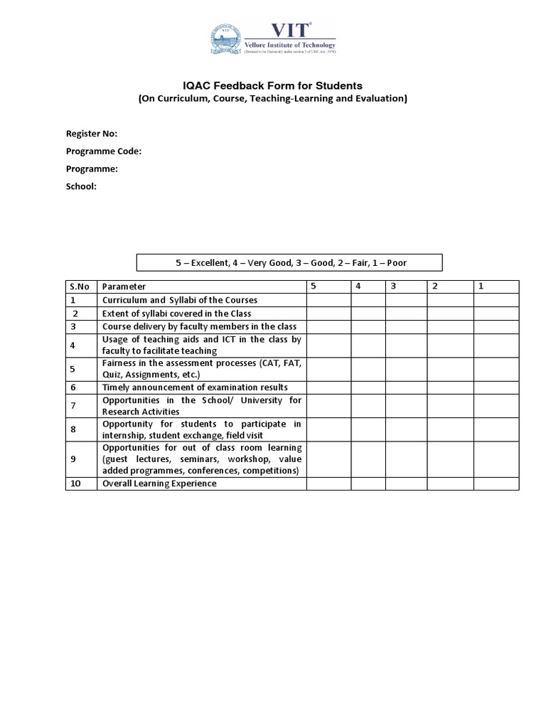Stakeholder Feedback Templates | PDF | Curriculum | Teachers