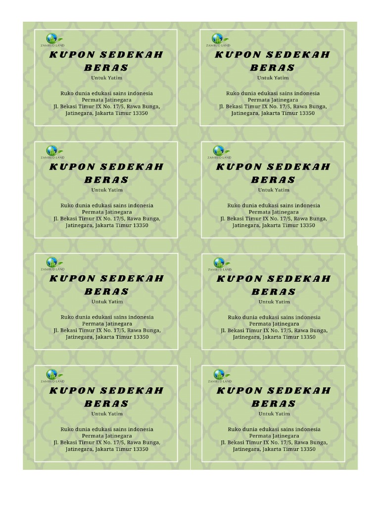 kupon beras, | PDF