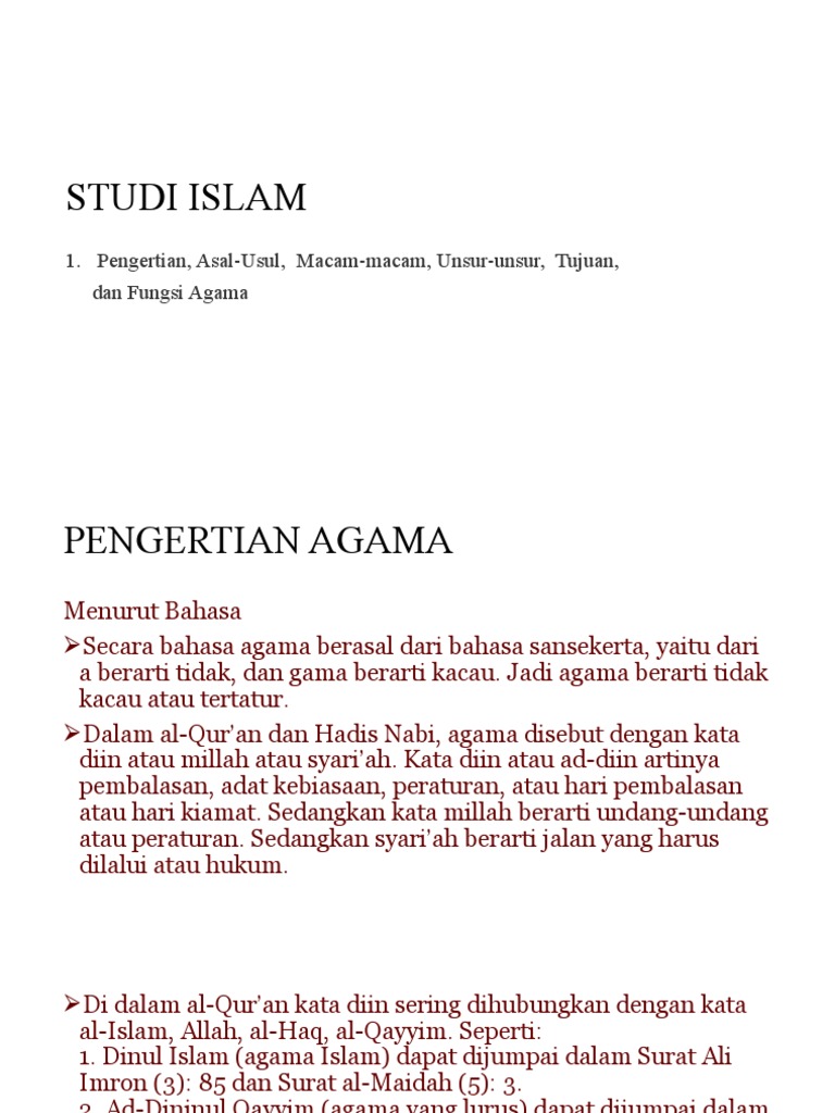 STUDI ISLAM | PDF