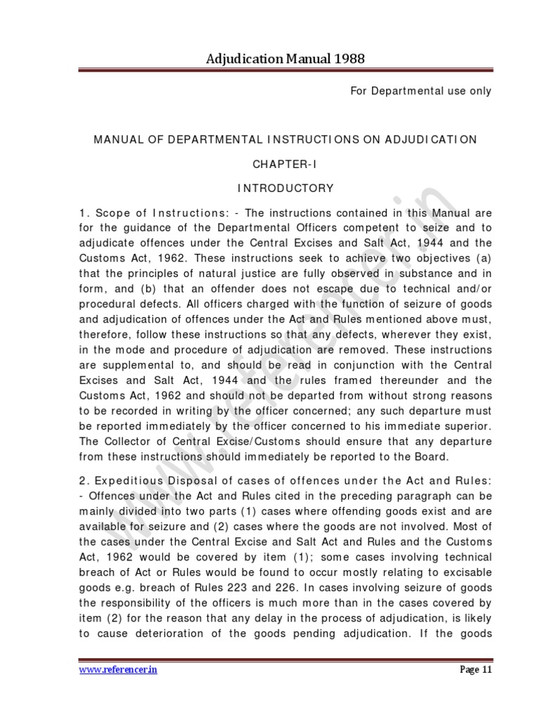 Adjudication Manual 1988: WWW - Referencer.in | PDF | Appeal | Prosecutor