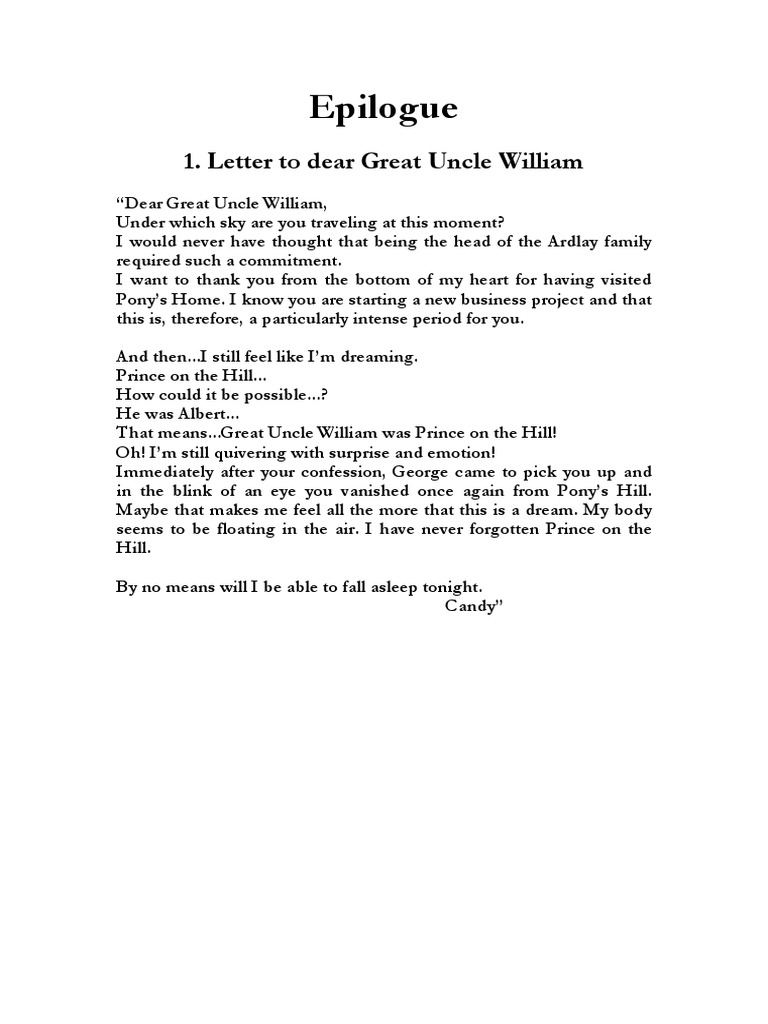 Candy Candy Final Story - Epilogue | PDF