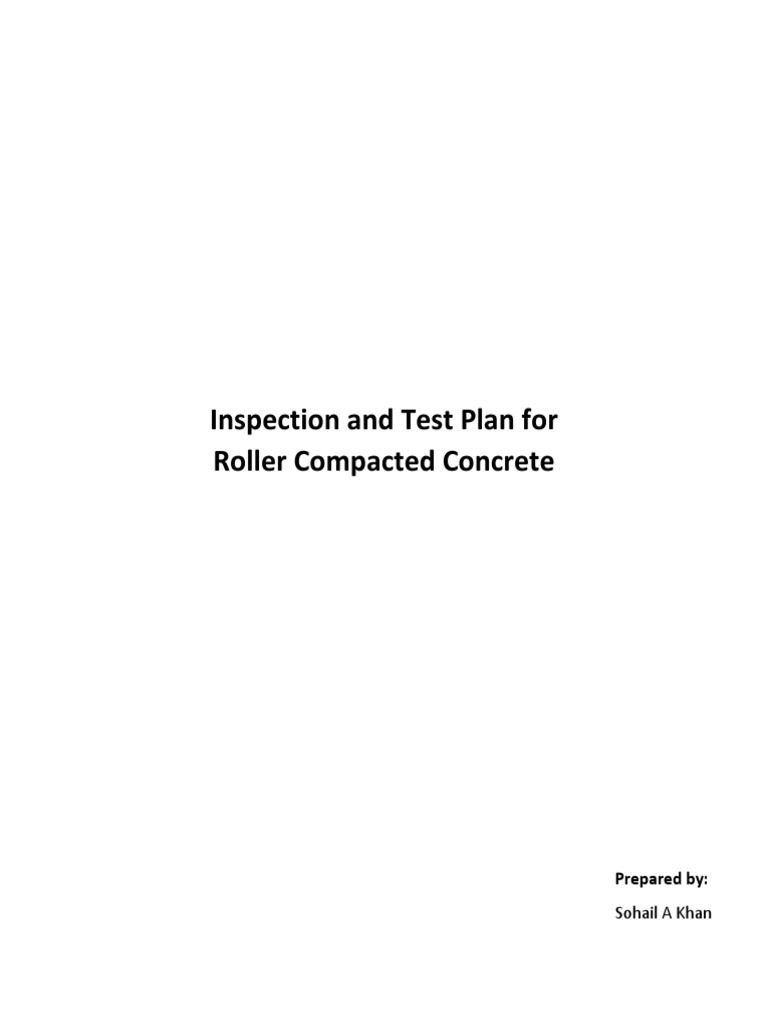 ITP for Roller Compacted Concrete | PDF | Concrete | Construction Aggregate