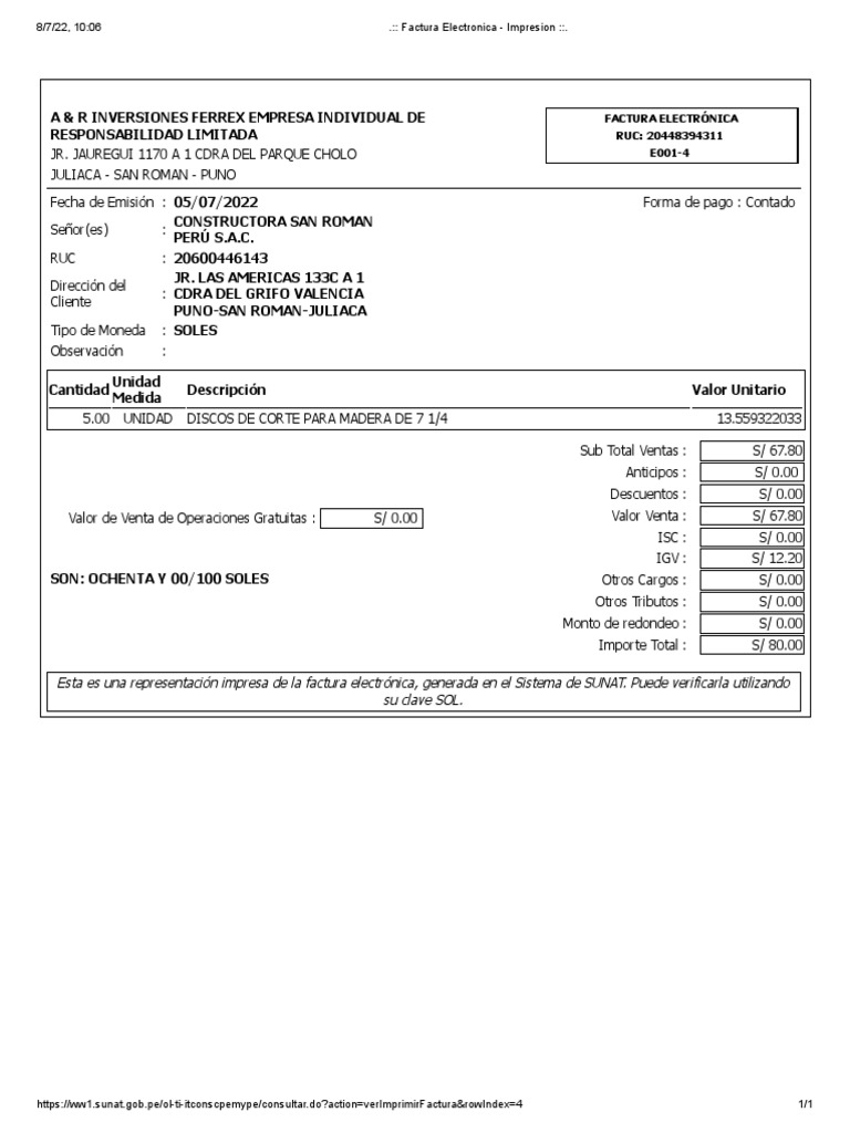 Factura Electronica - Impresion - 004 | PDF | Servicios financieros | Pagos