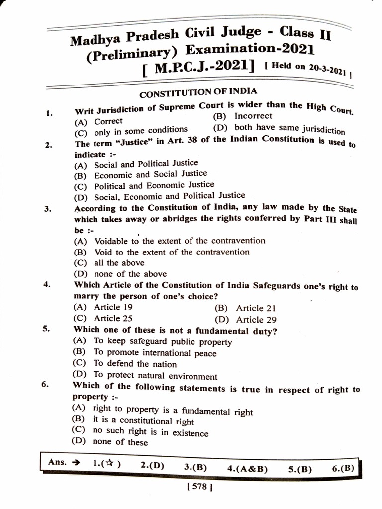 Mp Civil Judge 2021 Pdf Lease Lawsuit