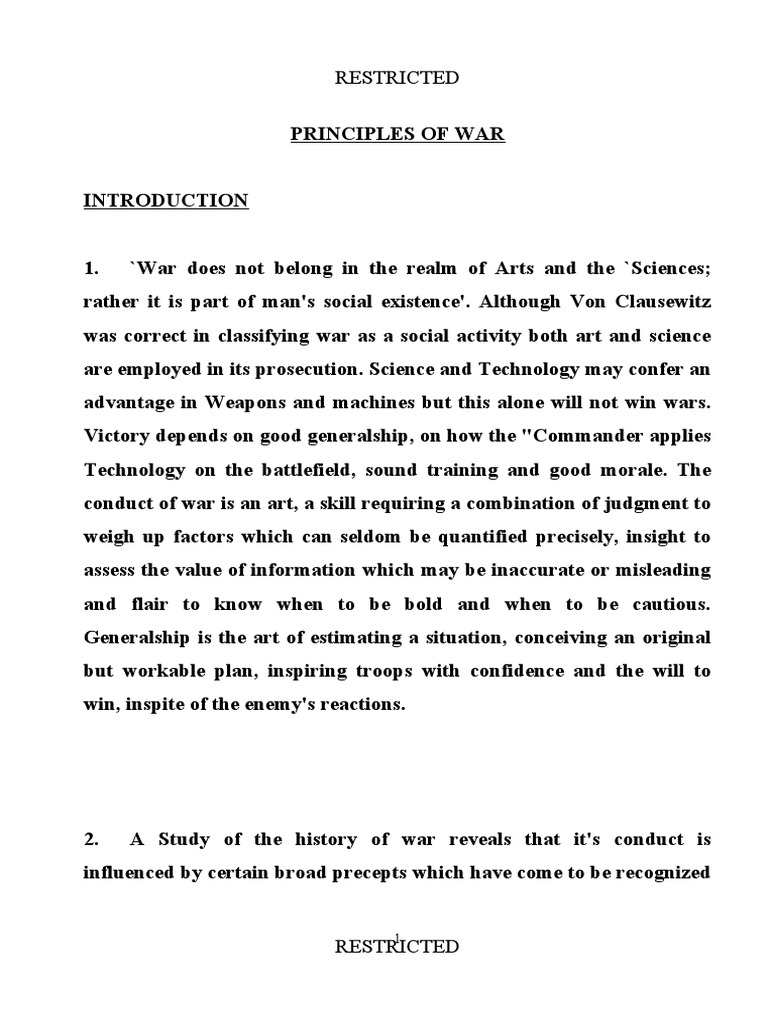 Principles of War | PDF | Nuclear Weapons | Military