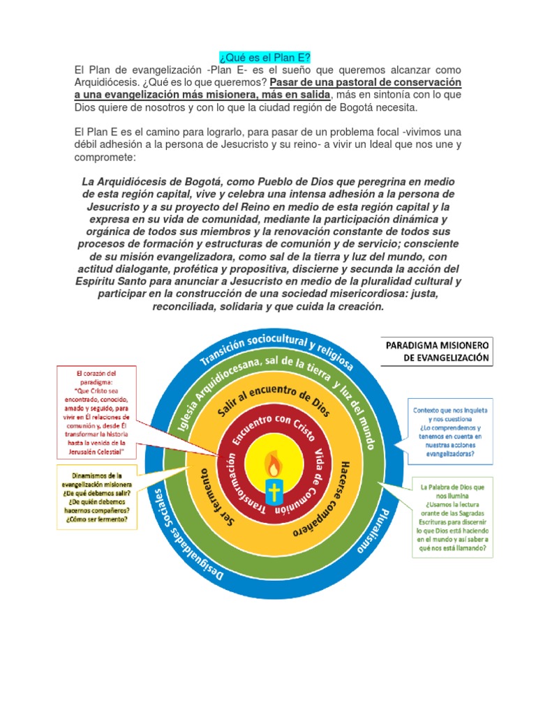 Sintetizando - Qué Es El Plan E | PDF | Misionero
