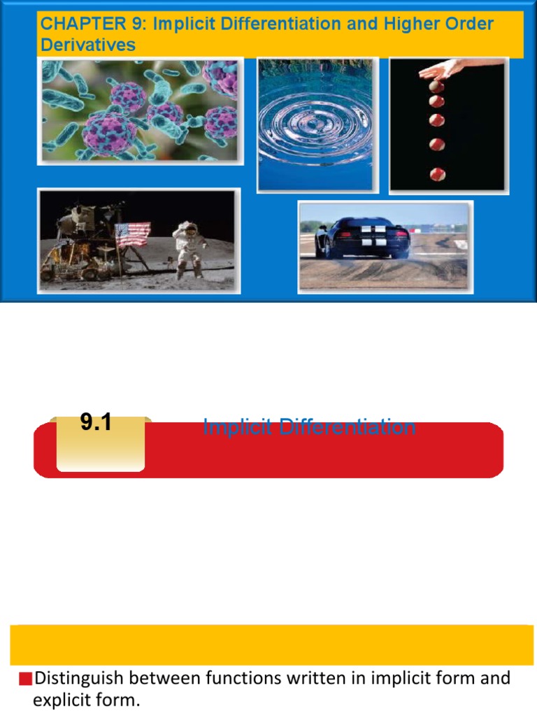 CHAPTER 9 - Implicit Differentiation and Higher Derivatives | PDF | Function (Mathematics ...