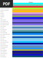 Tabela de Códigos de Cores RGB | PDF | Modelo de cores RGB | Cor