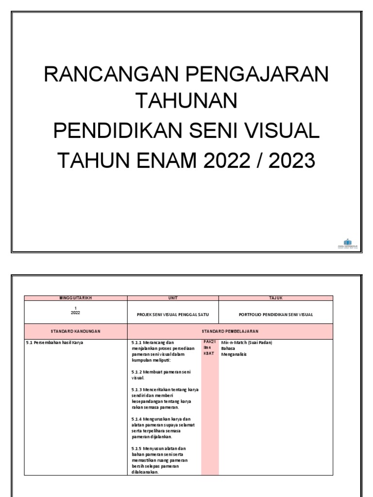 RPT PSV Tahun 6 2022 by Cikgu Gorgeous | PDF