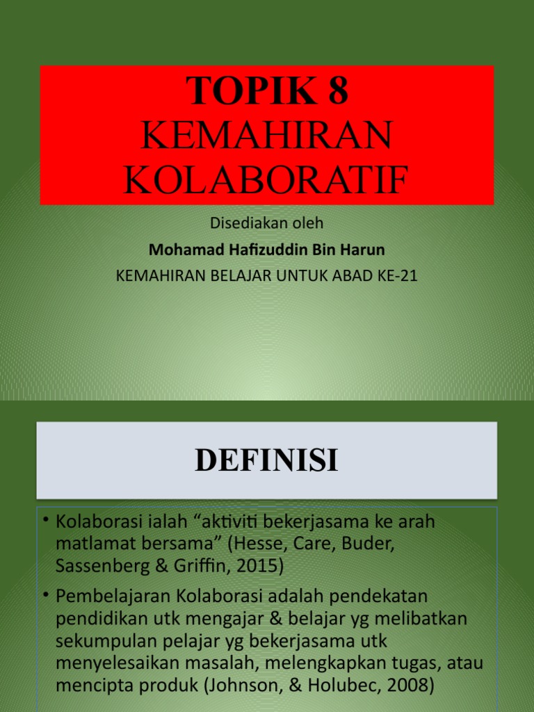 BAB 8 - Kemahiran Kolaboratif | PDF | Karier & Perkembangan