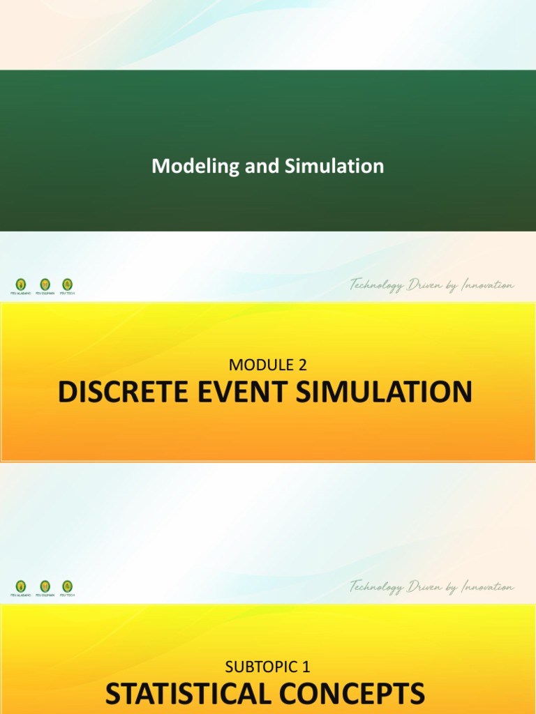 M2-MAIN-Discrete Event Simulation | PDF | Set (Mathematics) | Function (Mathematics)