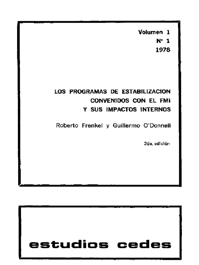 Los Programas de Estabilizacion - Roberto Frenkel | PDF | Inflación ...