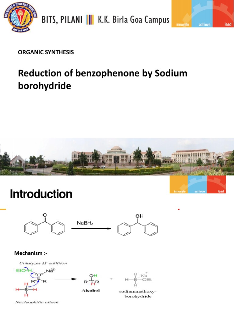 Benzophenone Reduction with NaBH4 | PDF | Sodium Hydroxide | Chemistry