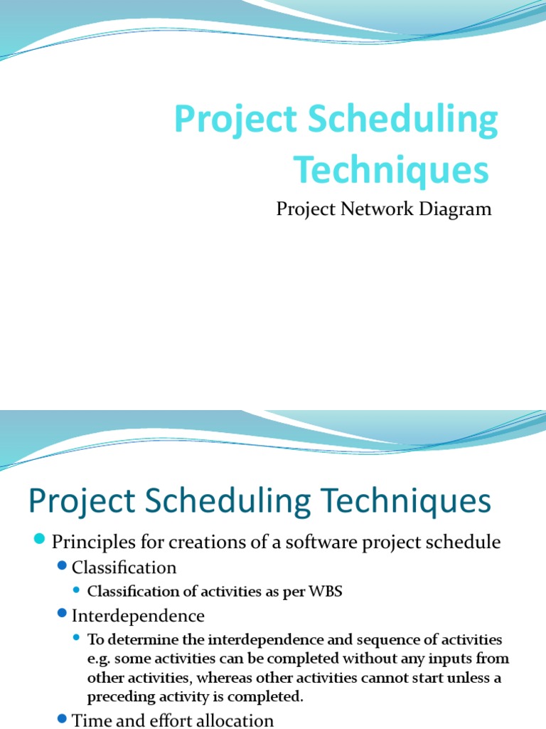 Project Scheduling Techniques | PDF | Computing | Software Development