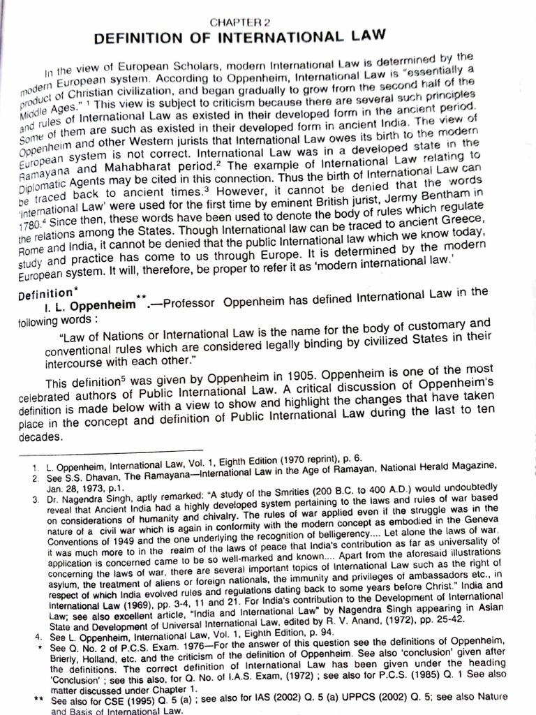 Defining International Law: Analyzing Oppenheim's Classic Definition ...