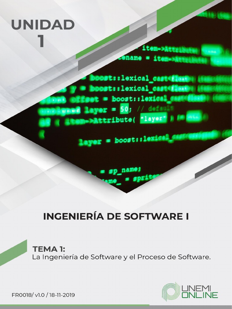 Unidad 1 Ingeniería de Software | Descargar gratis PDF | Software | Ingeniería de software