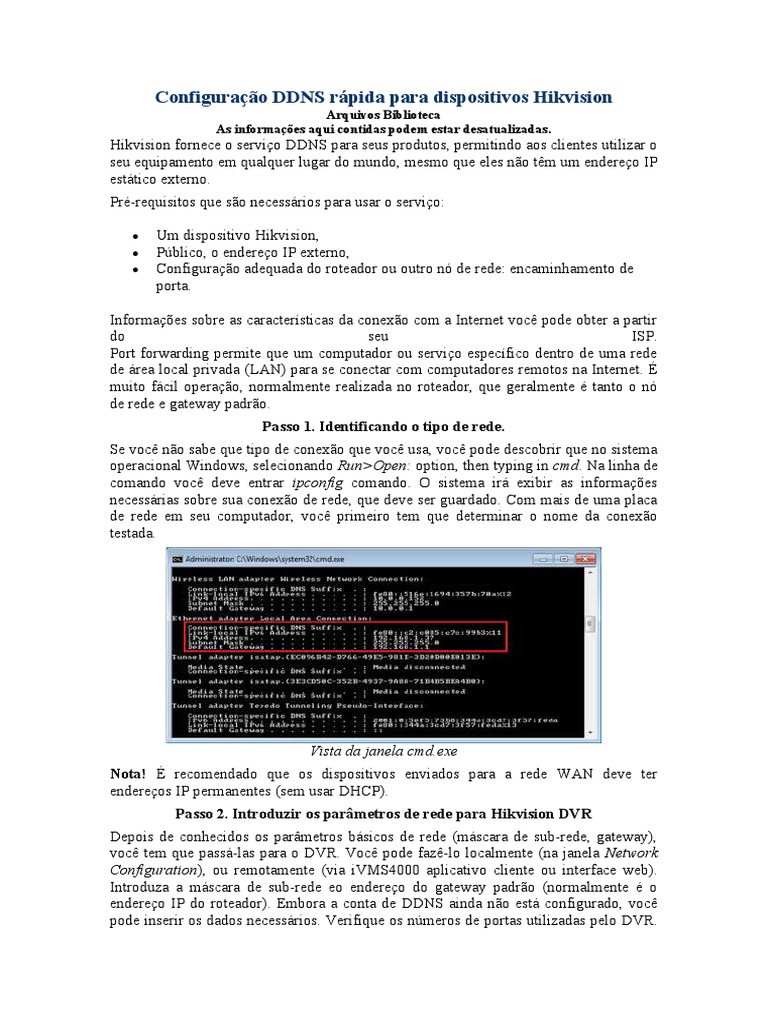 Configuração Rápida de DDNS Hikvision | PDF | Rede de computadores ...