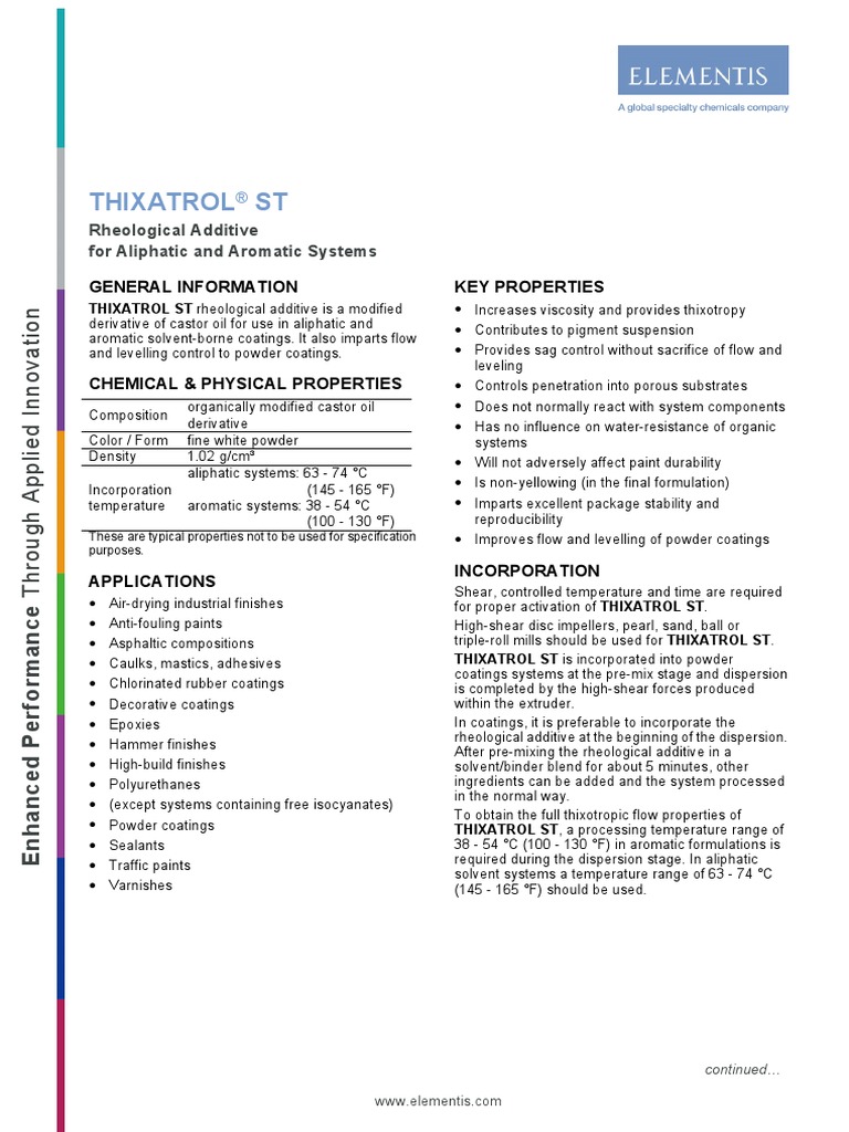 TDS Tixatrol ST | PDF | Paint | Materials