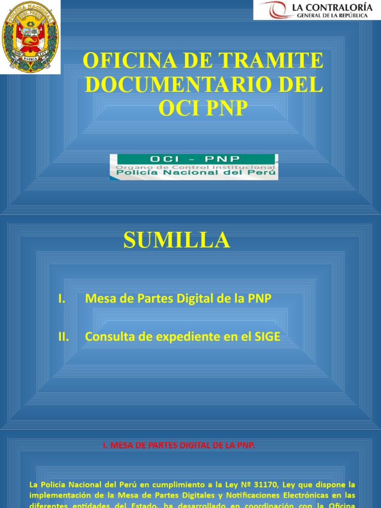 Tramite Documentario Ocis | PDF