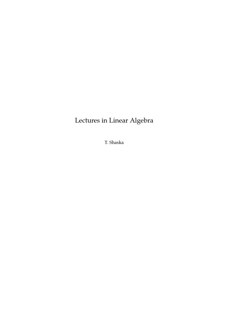 Lin Alg | PDF | Linear Map | Coordinate System
