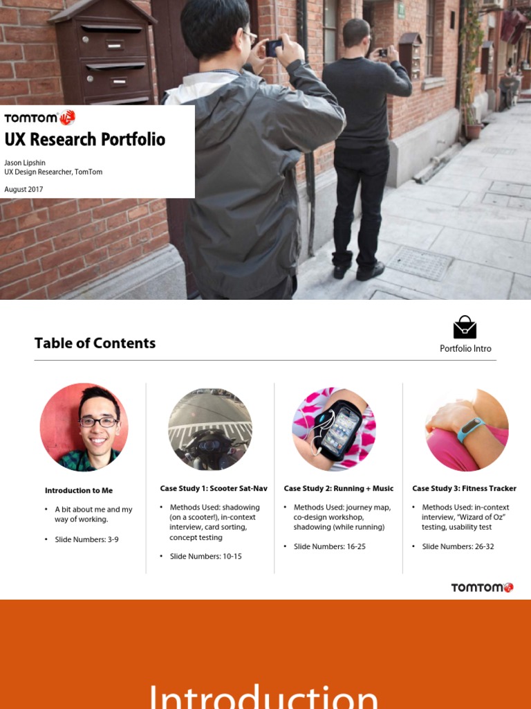 Ux Research Portfolio: Jason Lipshin Ux Design Researcher, Tomtom ...