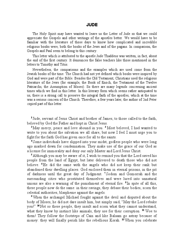 Jude | PDF | Epistle Of Jude | Christian Church