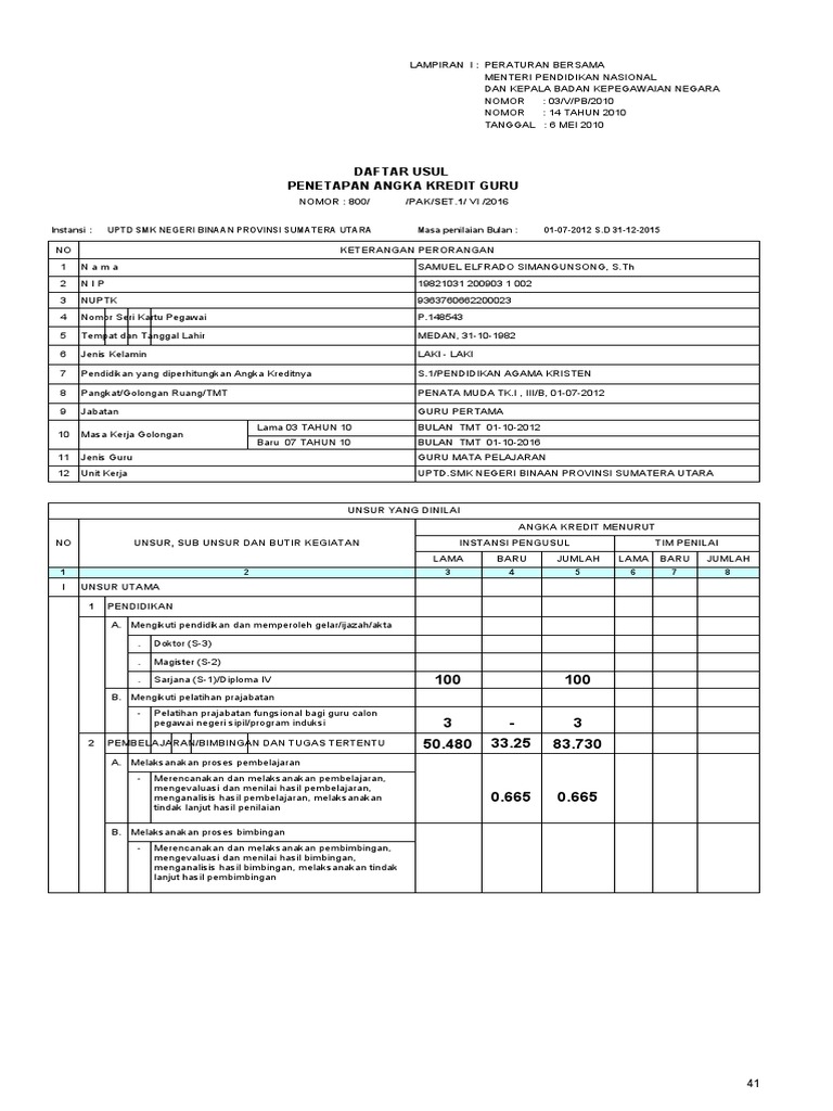 04-Form DUPAK-Lampiran I SAM | PDF