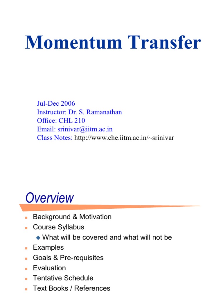 Momentum Transfer | Fluid Dynamics | Momentum