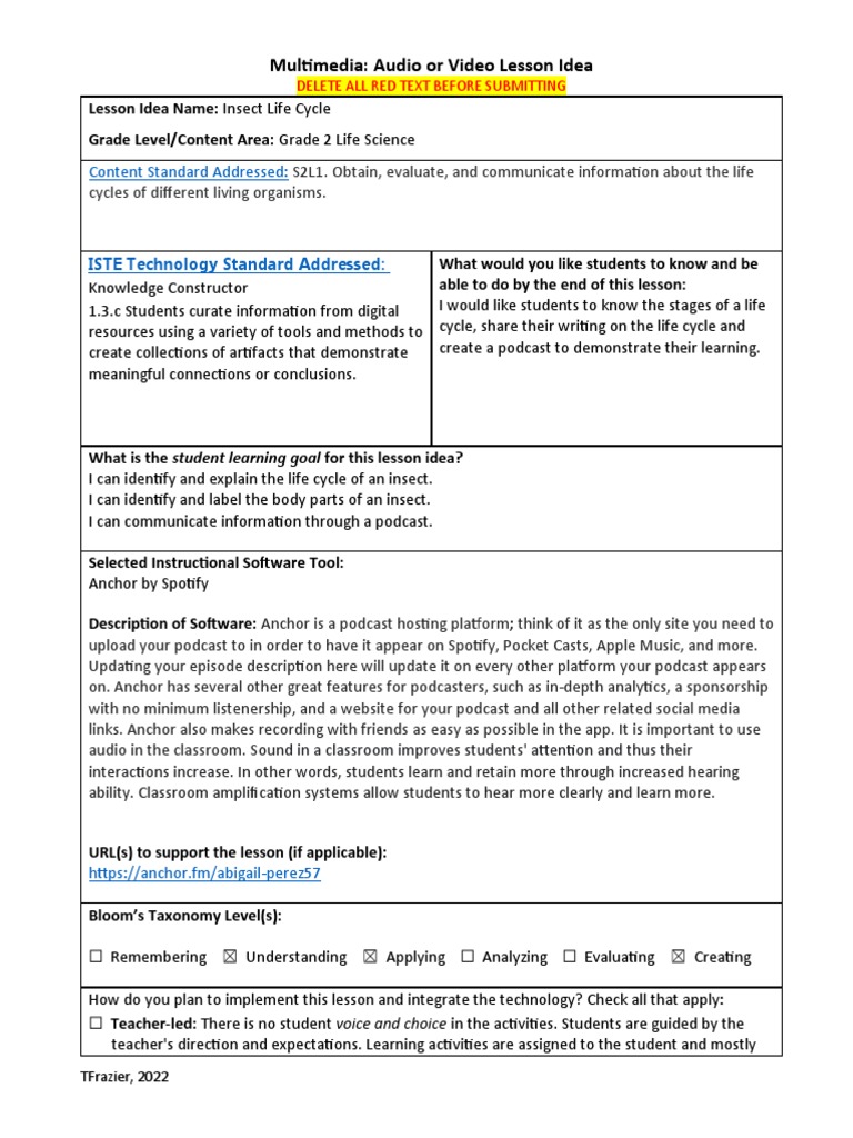 Multimedia Lesson Plan | Download Free PDF | Multimedia | Teachers