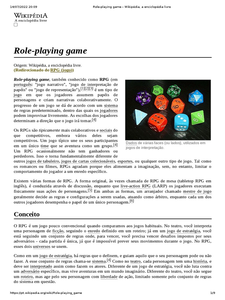 Role Playing Game | PDF | Jogos de RPG | Dungeons & Dragons (jogo)