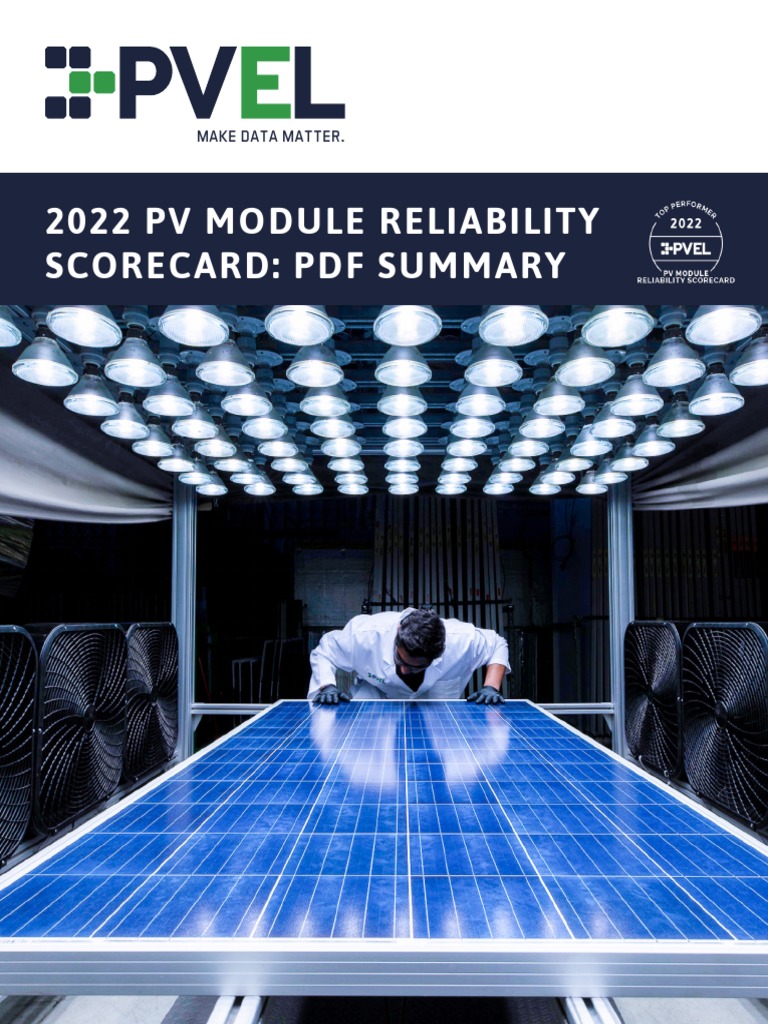 2022 PVEL PV Module Reliability Scorecard Summary | PDF | Photovoltaics ...