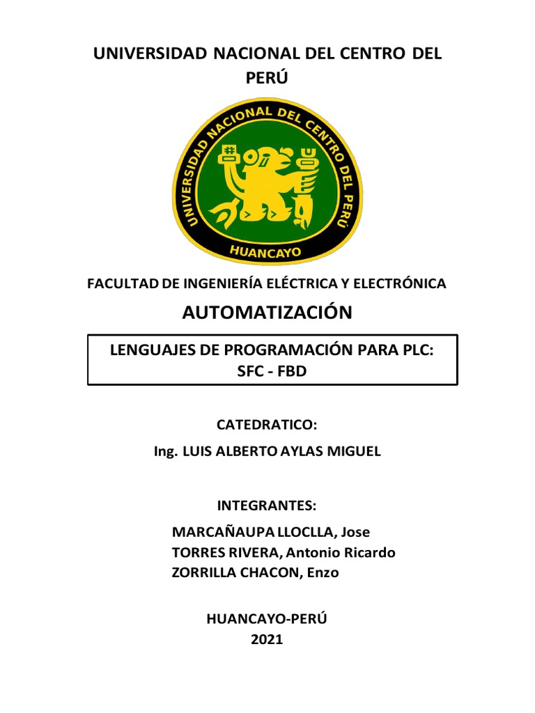 Lenguajes PLC: SFC y FBD en Automatización | PDF | Lenguaje de programación | Controlador lógico ...