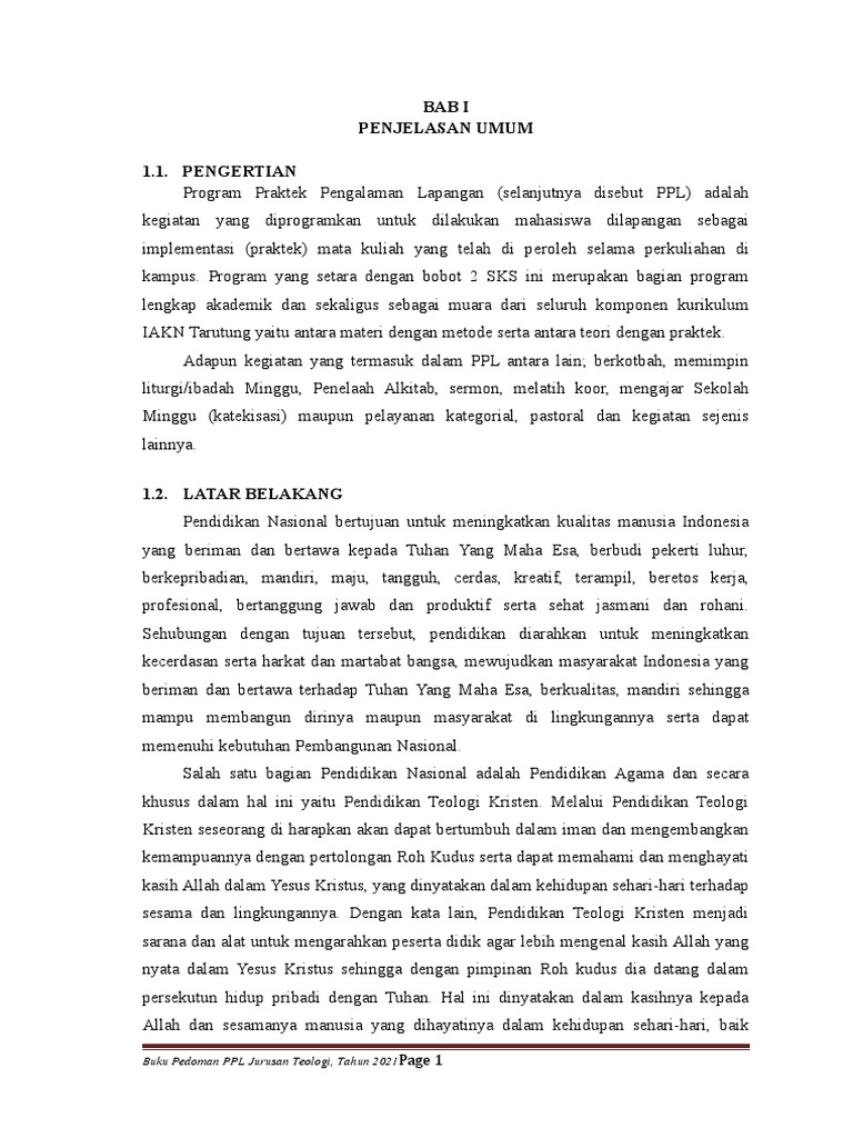 Buku Pedoman PPL Prodi KK 2000 | PDF | Karier & Perkembangan | Kesehatan Holistik