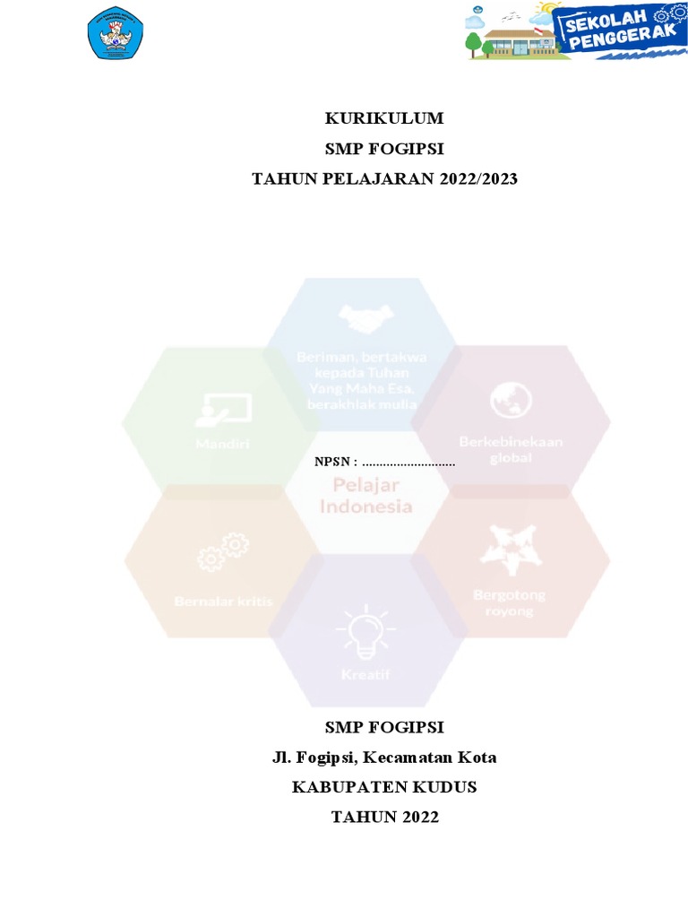 Template Draft KOSP Kurikulum Merdeka Share | PDF