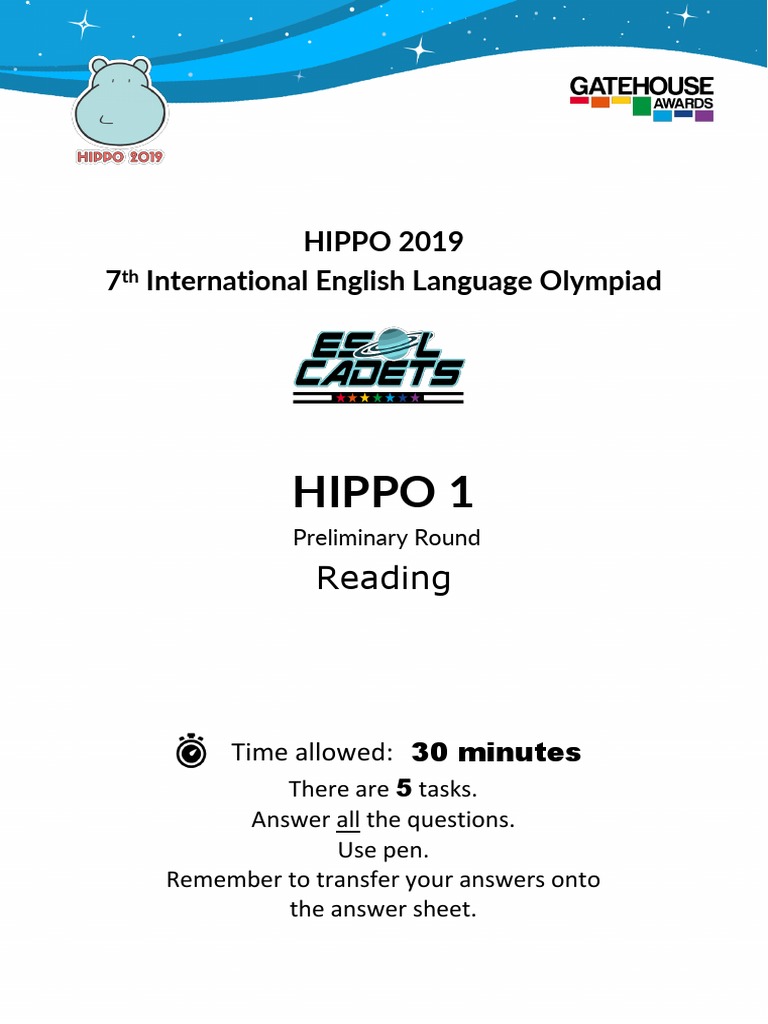 Hippo 1 Preliminary Reading | PDF