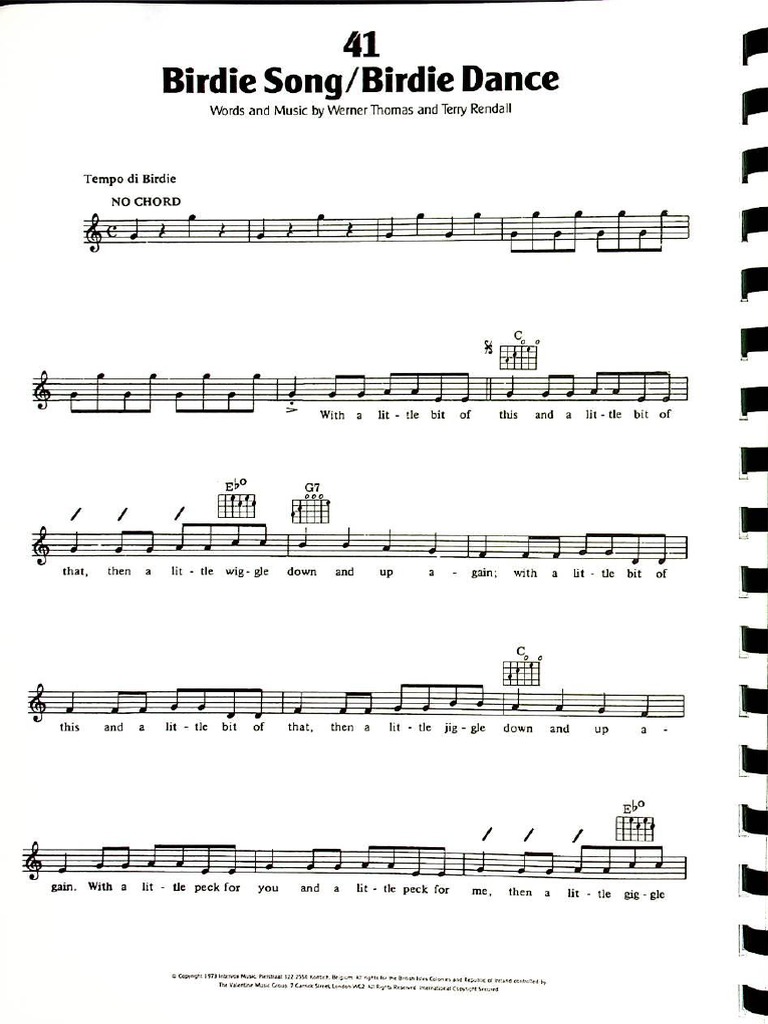 Birdie Song - Ballo Qua Qua | PDF