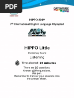 Little Hippo Writing Test Sample | PDF | Social Science | Self-Improvement