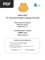 HIPPO 2022 English Test Sample | PDF