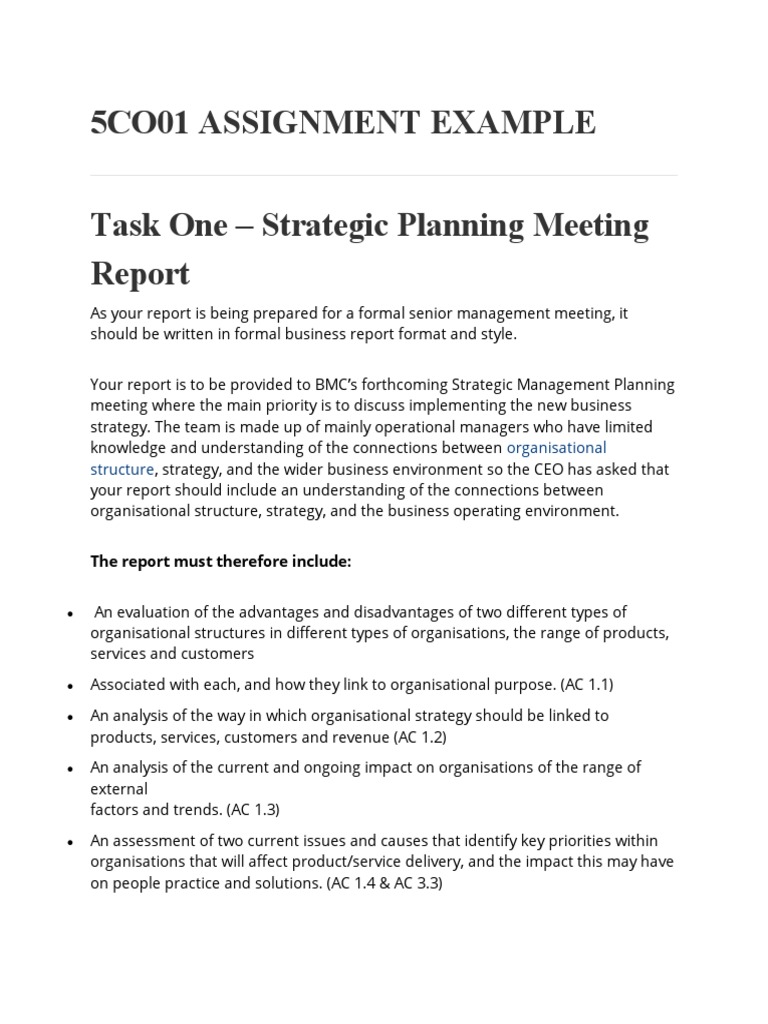 5co01 Assignment Example | PDF | Strategic Management | Organizational ...
