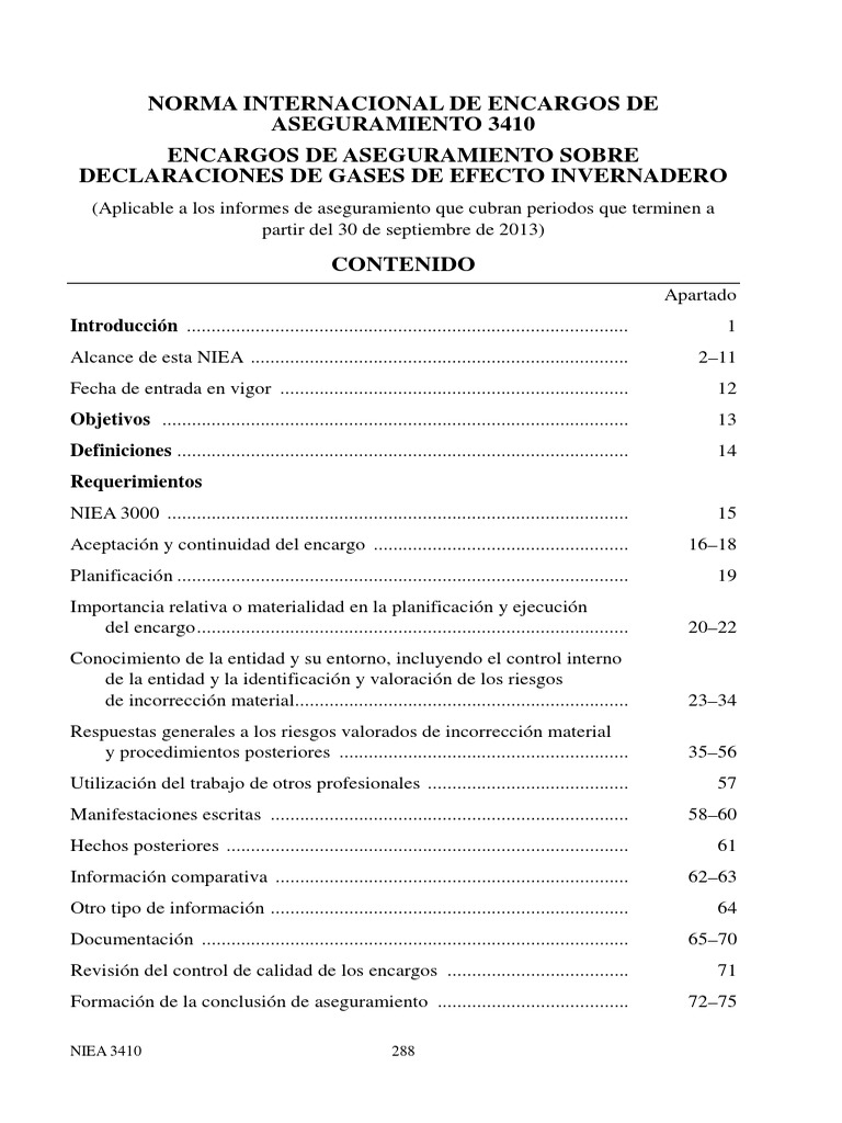 Isae 3410 | PDF | Gases de efecto invernadero | Auditoría