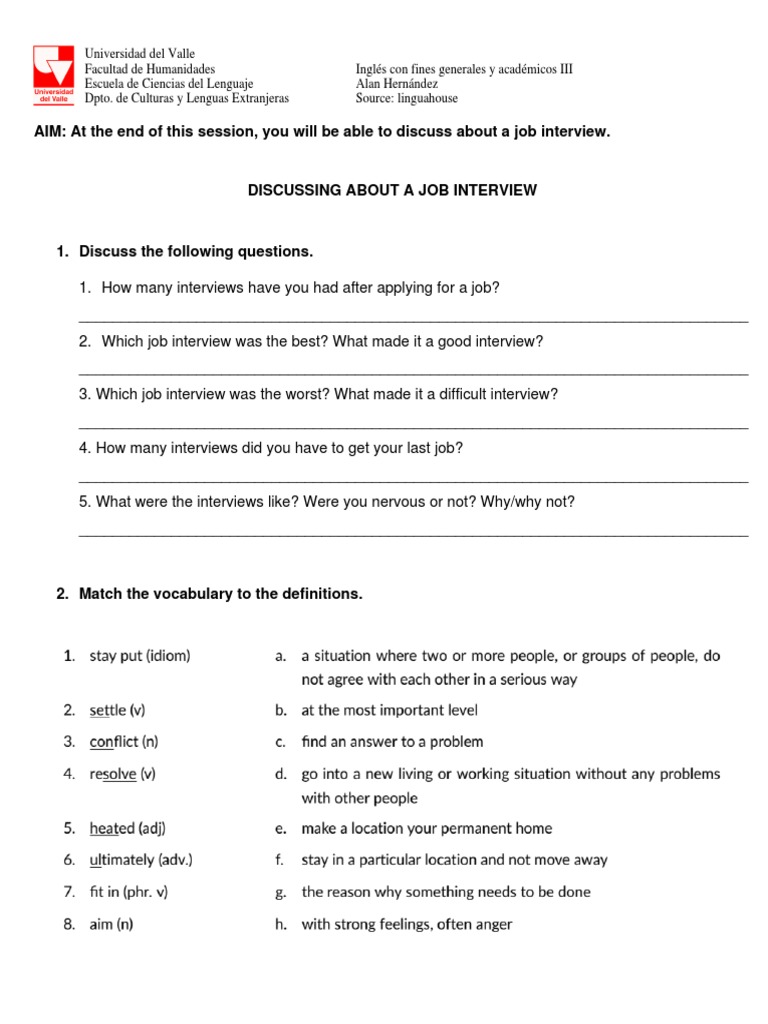 Job Interview Skills for Students | PDF | Job Interview | Interview