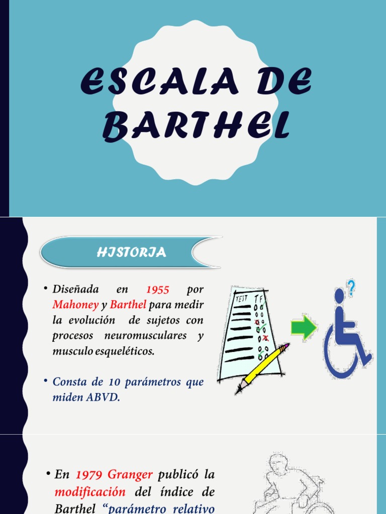 Escala de BARTHEL | PDF | Medicina CLINICA