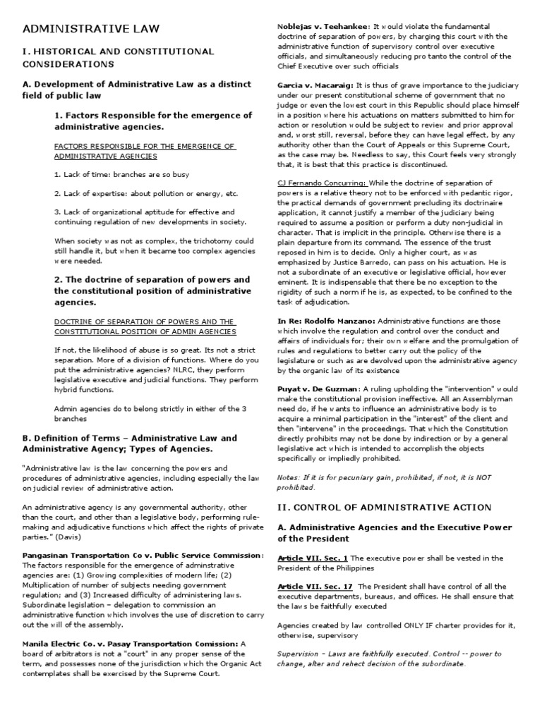 Admin Law Finals Reviewer | PDF | United States Congress | American ...
