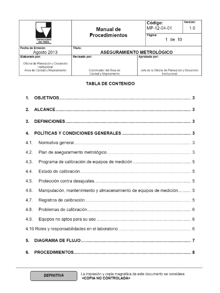 Manual de Procedimientos | PDF