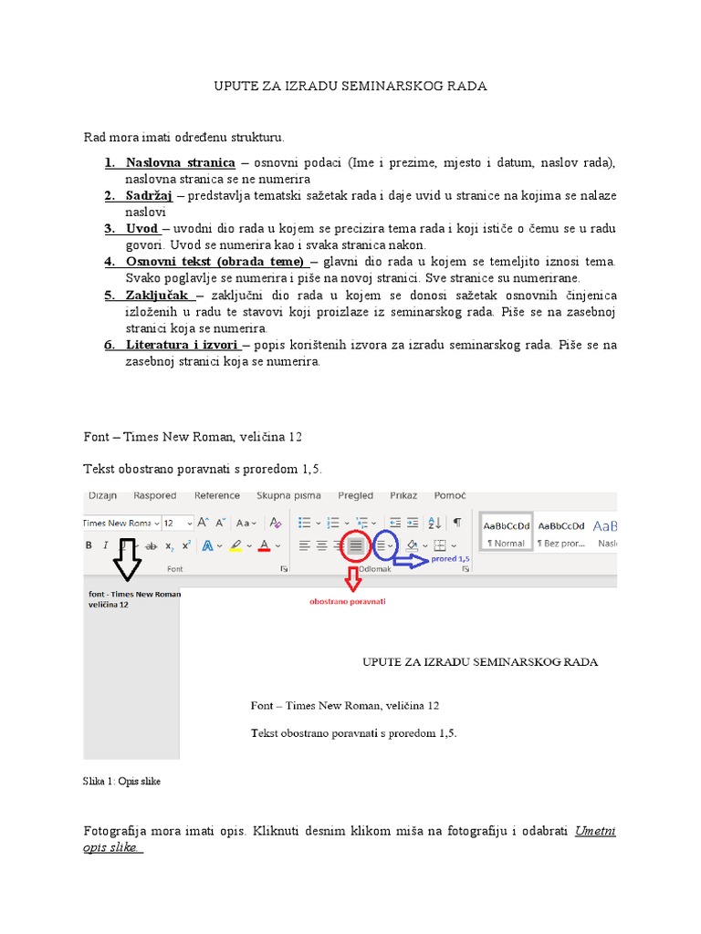 Upute Za Izradu Rada | PDF