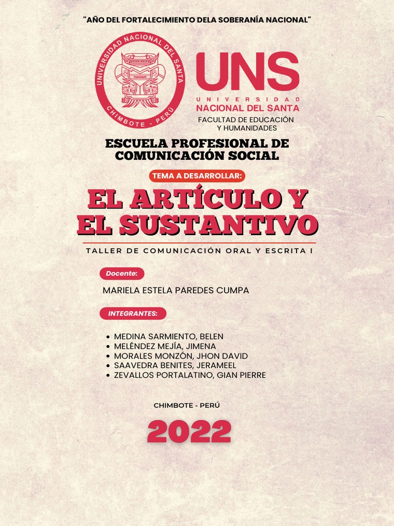 El Artículo y El Sustantivo | PDF | Adjetivo | Sustantivo