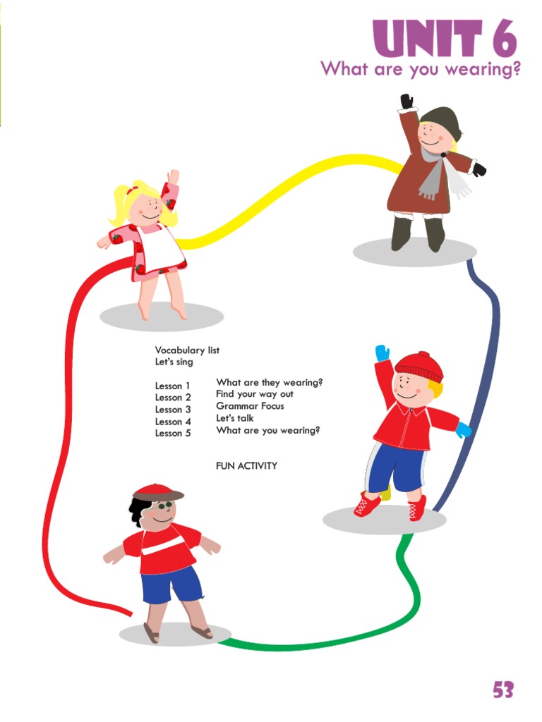 Unit 6 Lesson Plans and Activities on Clothing Vocabulary, Descriptions ...