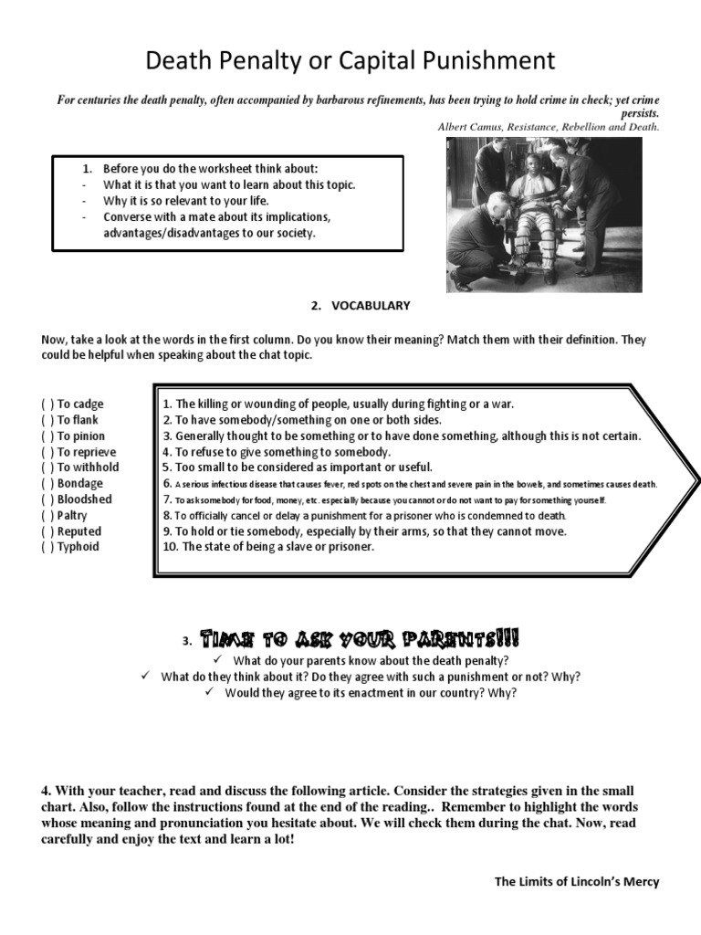 death-penalty-worksheet | PDF | Pardon | Abraham Lincoln