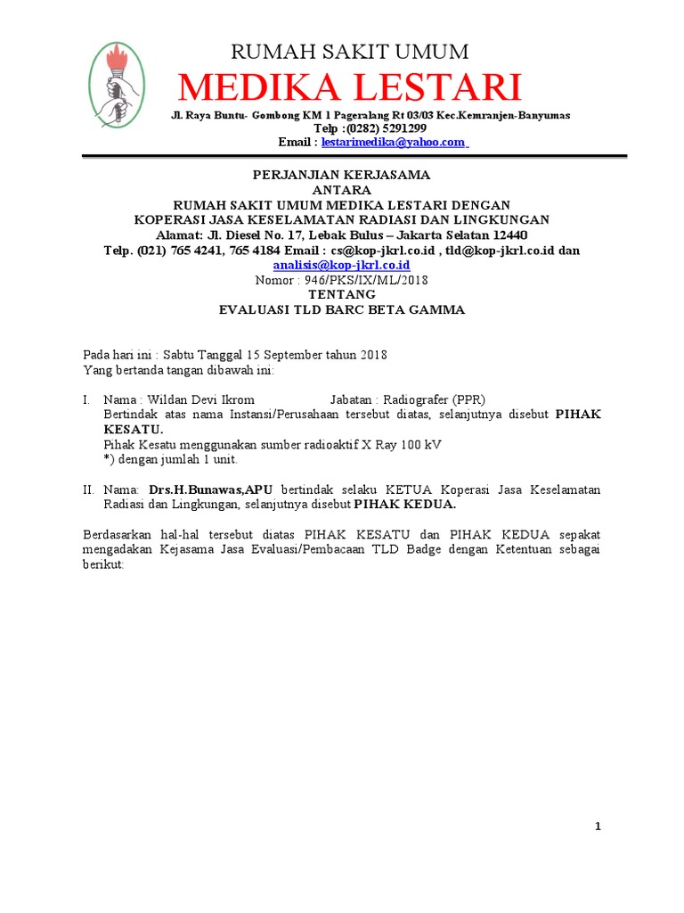 SP Evaluasi TLD BARC 2018A | PDF