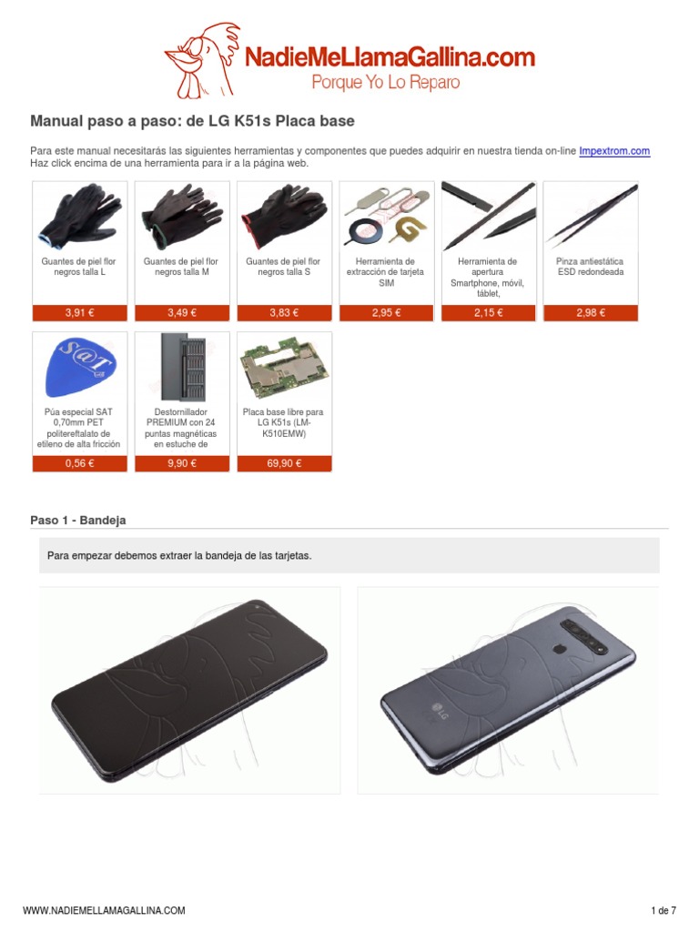 MANUAL LG k51s Placa Base | PDF | Equipo de oficina | Informática